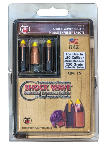 T/C .50 cal. 250 gr. Shockwave Controlled Expansion Bullets w/Mag ...